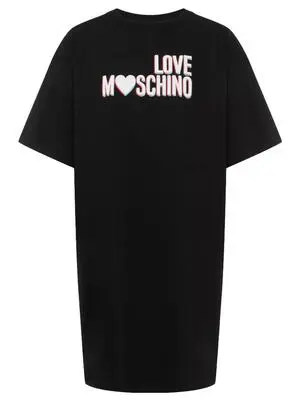 Moschino Printed Cotton Jersey Dress - Black