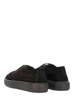 Santoni Suede Lace-up Sneakers - Brown
