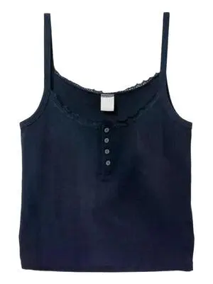 AAPE BY *A BATHING APE Button-front Laced Camisole - Blue