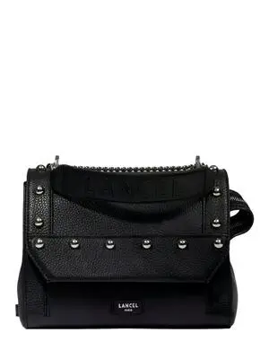 LANCEL Studded Leather Cross Body Bag - Black