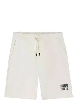 Hugo Darix Logo-patch Track Shorts - Neutrals