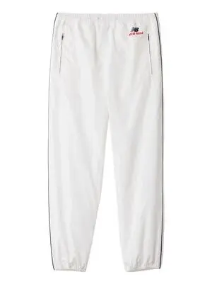 Miu Miu Technical Poplin Joggers With Embroidered Logo - White