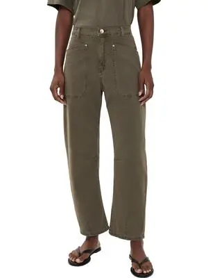 DL1961 Bilie Easy Barrel High Rise Ankle Pants - Pine