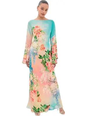 Hemant & Nandita Double Layer Maxi Dress - Multi