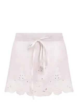 BINDU Alina Skirt Linen - White