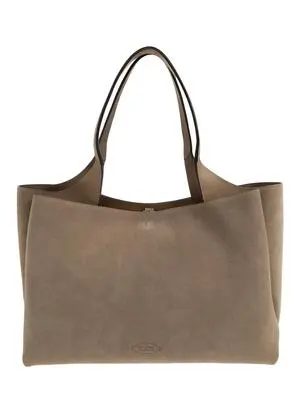 TOD’S Suede Top Handle Bag - Brown