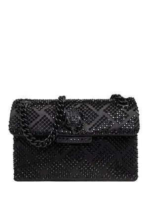 Kurt Geiger Fabric Mini Kensington Shoulder Bag - Black