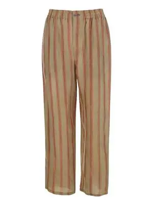 Saint Laurent Striped Elasticated-waist Trousers - Neutrals