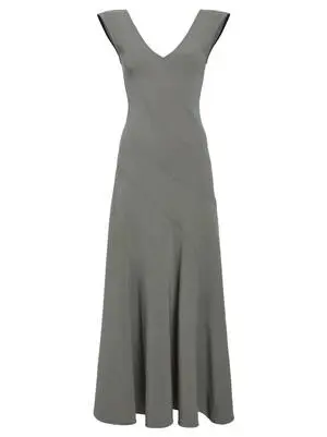 Proenza Schouler Romana Dress In Matte Double Crepe - Grey