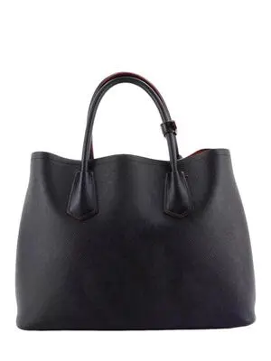 Prada Saffiano Leather Medium Tote Bag - Black