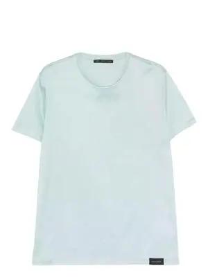 LOW BRAND Crewneck Short-sleeved T-shirt - Blue