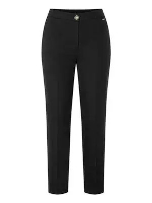 Just Cavalli Pressed Crease Split Hem Trousers - Black