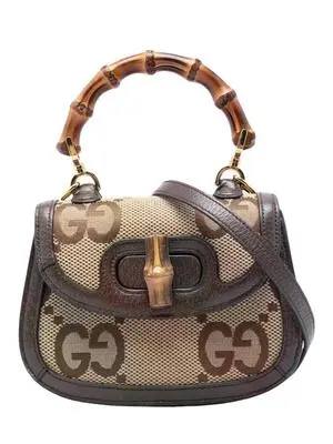 Gucci 1947 Bamboo Top Handle Bag Satchel - Neutrals