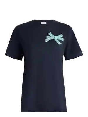 PATOU Bow Detail T-shirt - Blue