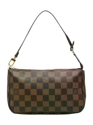 LOUIS VUITTON Damier Ebene Pochette Accessories Shoulder Bag - Brown