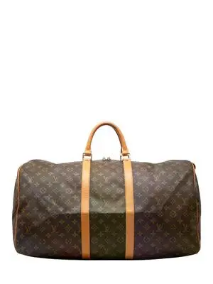 LOUIS VUITTON 1994 Monogram Keepall 55 Travel Bag - Brown