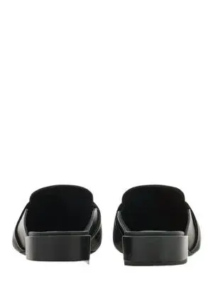 FERRAGAMO Gancini Ornament Mules - Black