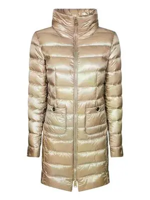 Herno Quilted High-neck Coat - Neutrals