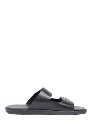 DOUCAL'S Leather Touch-strap Sandals - Black