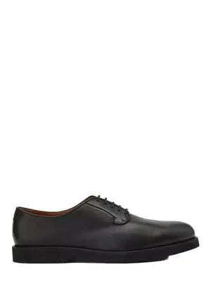 DOUCAL'S Leather Derby Shoes - Black