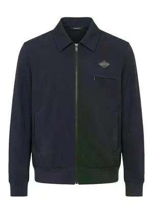 TOMBOLINI Logo-patch Zip-up Shirt Jacket - Blue
