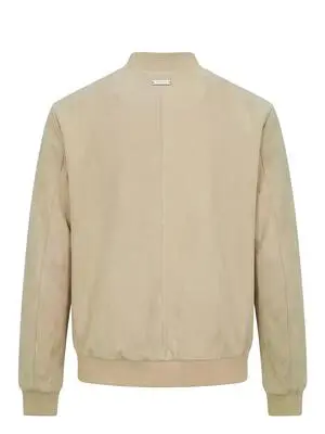 TOMBOLINI Suede-finish Zip-up Bomber Jacket - Neutrals