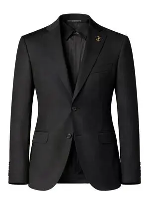 Pal Zileri Logo-plaque Wool Blazer - Black