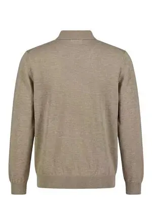 TOMBOLINI Polo-collar Wool Polo Shirt - Neutrals