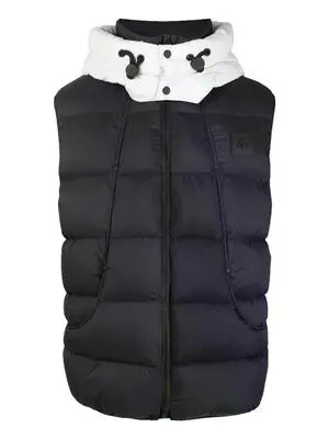 Moose Knuckles Quilted Gilet With Drawstring Hood - Black