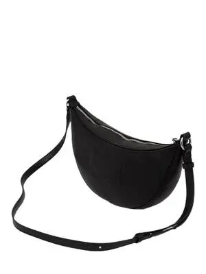 Marc O'polo Logo Appliqué Leather Crossbody Bag - Black