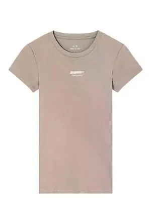 Armani Exchange Logo Patch T-shirt - Brown
