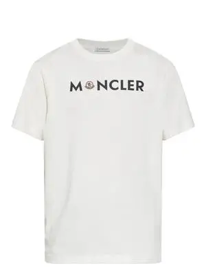 Moncler Logo-print Cotton T-shirt - Neutrals