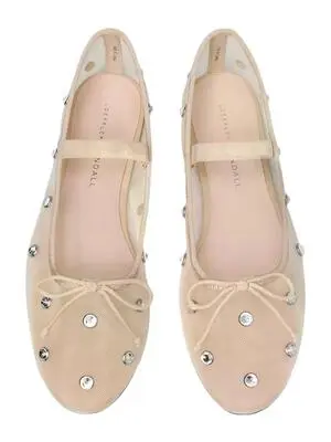 LOEFFLER RANDALL Leonie Crystal-Embellished Ballet Flats