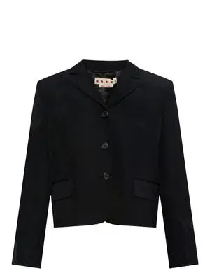 Marni Cropped Single-vent Blazer - Black