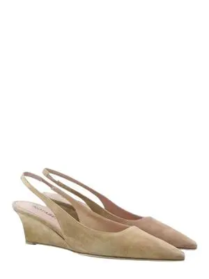NOTABENE Elba 50 Pointed-toe Wedge Sandals - Neutrals