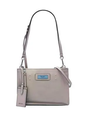 Prada Glace Calf Etiquette Satchel - Grey