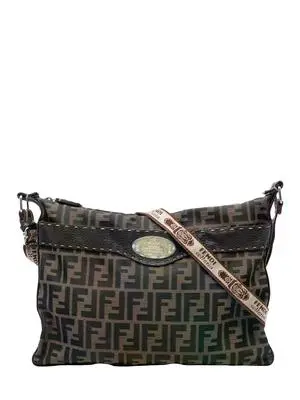 Fendi Zucca Canvas Selleria Crossbody Bag - Brown