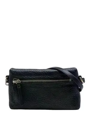 Burberry Mini Grainy Calfskin Rossett Crossbody Bag - Black
