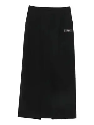 Mihara Yasuhiro Logo Patch Maxi Skirt - Black