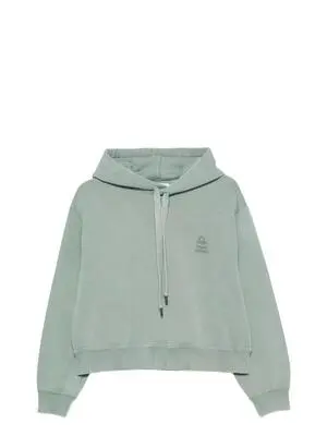 MARANT ETOILE Salmy Embroidered Drawstring Hoodie - Green