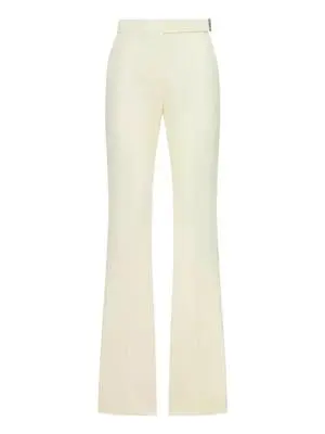 Max Mara Pressed Crease Flared Trousers - Neutrals