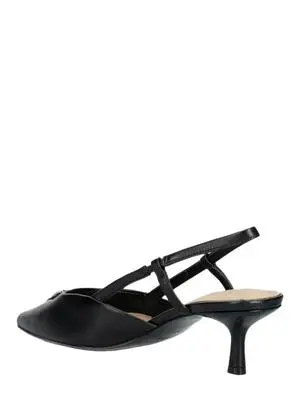 Guess Logo Plaque Slingback Pumps - Black