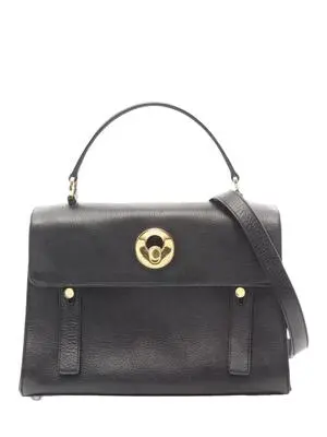 Saint Laurent Leather Tote Bag - Black