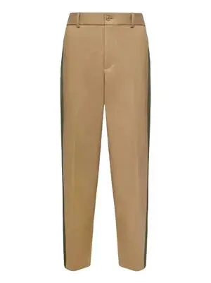 Moncler Tailored Cotton Blend Trousers - Neutrals