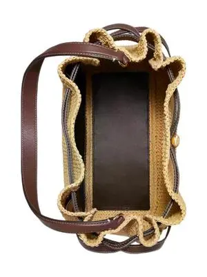 Tory Burch Romy Woven Shoulder Bag - Neutrals