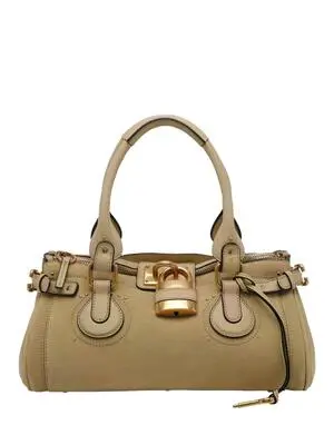 Chloé CHLOÉ Paddington Suede Leather Bag Brown