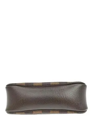 LOUIS VUITTON Damier Ebene Trousses Makeup Handbag - Brown