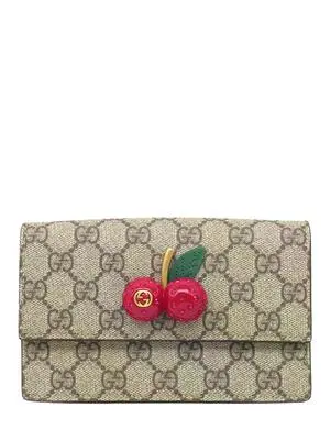 Gucci Mini Gg Supreme Cherry Crossbody Bag - Neutrals