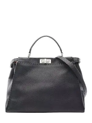 Fendi Selleria Peekaboo Satchel - Black