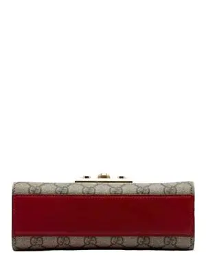 Gucci Gucci Small GG Supreme Padlock Crossbody Bag Red